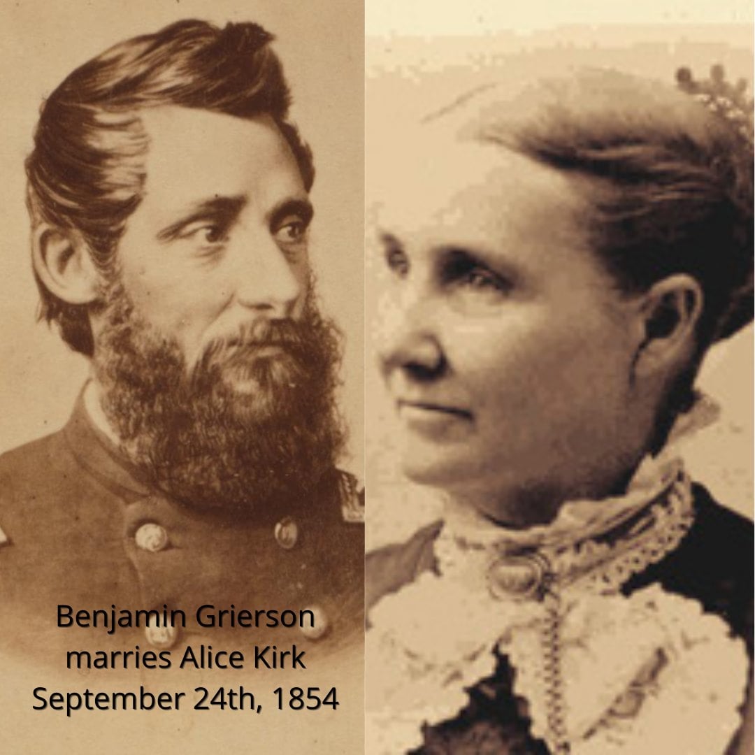 Benjamin Grierson marries Alice Kirk