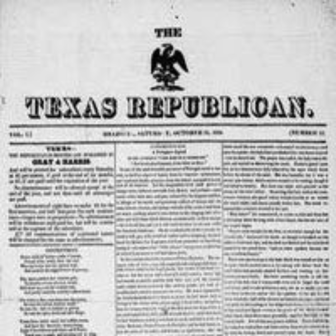 First Texas newspaper begins brief life