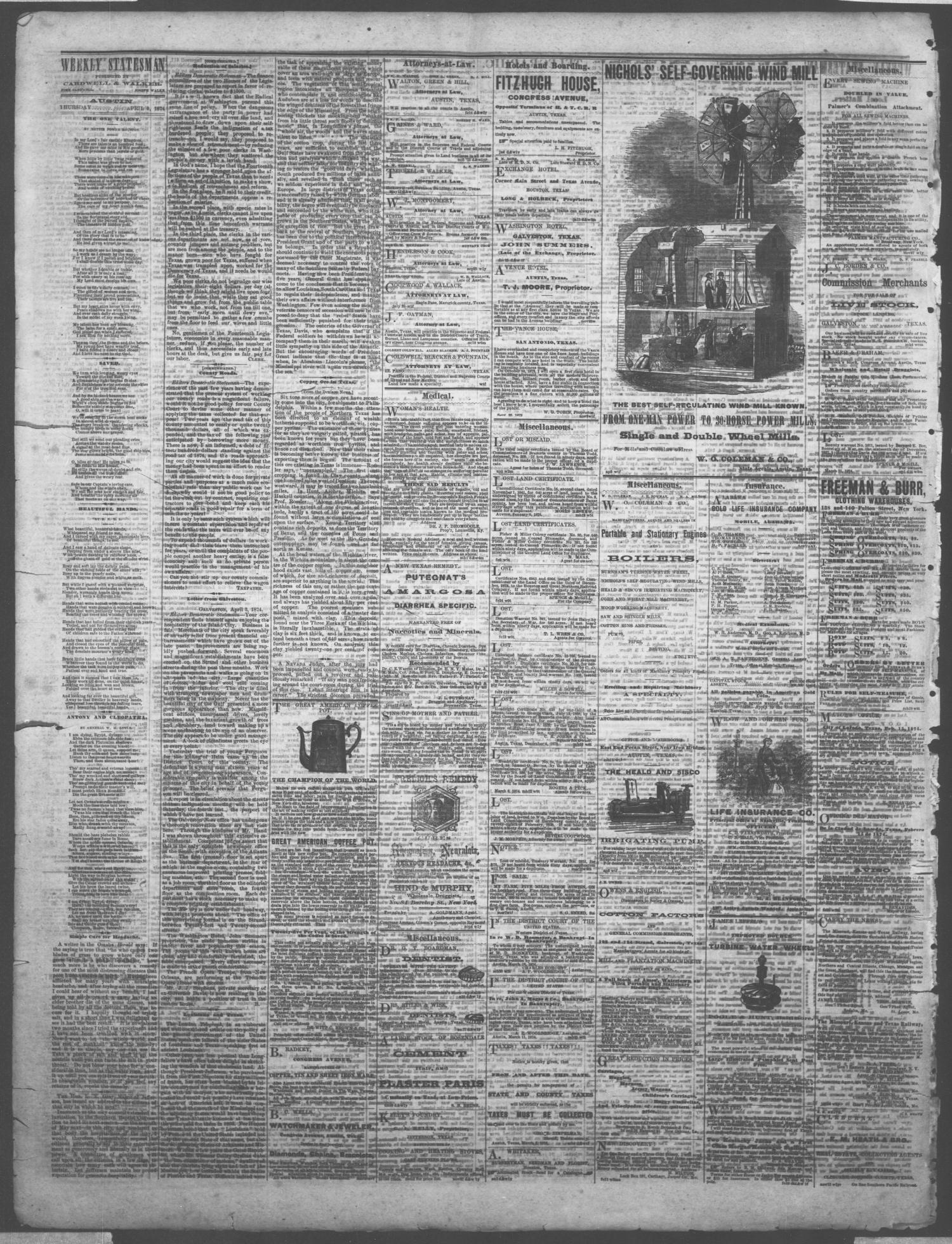 First letter from "Pidge" appears in Austin paper