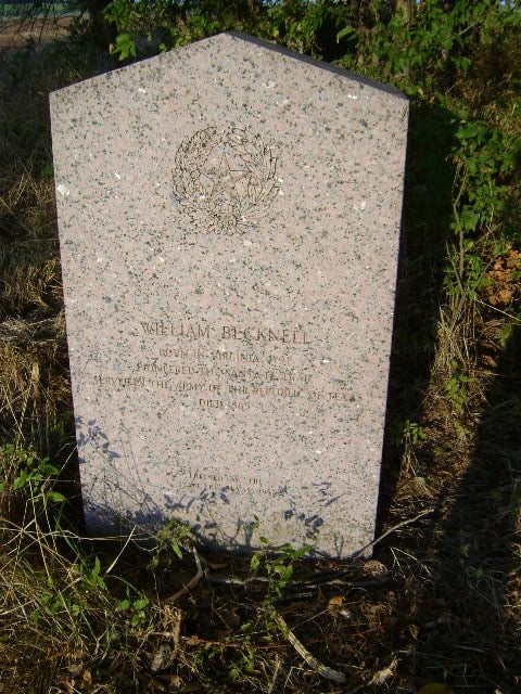 Captain William Becknell Becknell Cemetery Atlas Obscura