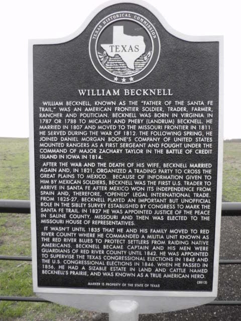 Captain William Becknell Becknell Cemetery Atlas Obscura