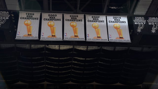 San Antonio Spurs Championship Banners San Antonio Spurs Win Fifth NBA